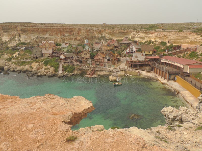 Popeye Village in Malta Island Stock Image - Image of island, europe ...