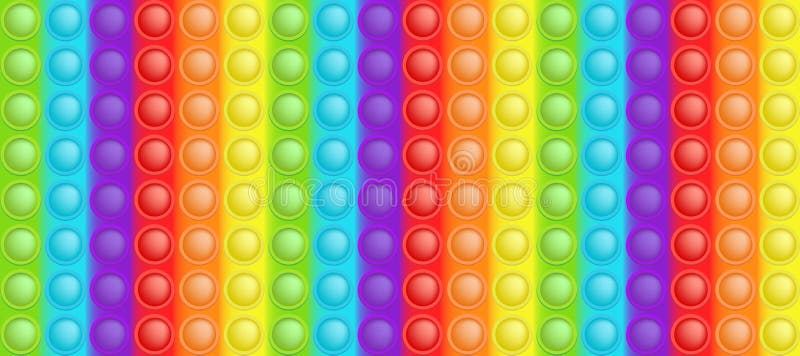 Popit Colorful Rainbow Background Like A Fashionable Silicon Toy For