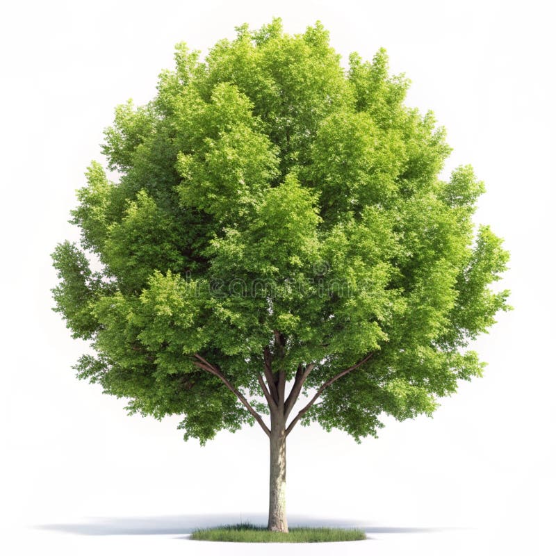 Poplar Tree Isolated on Transparent Background Stock Illustration ...