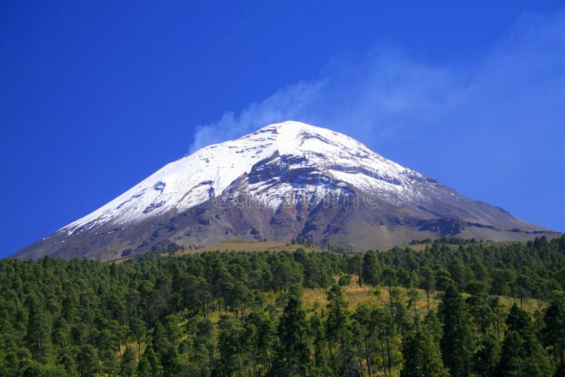 Popo volcano stock image. Image of forests, landscape - 3871873