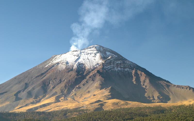Luftaufnahme Stadt Der Popocatepetl Vulkan Mexiko-DF Stockfoto - Bild ...