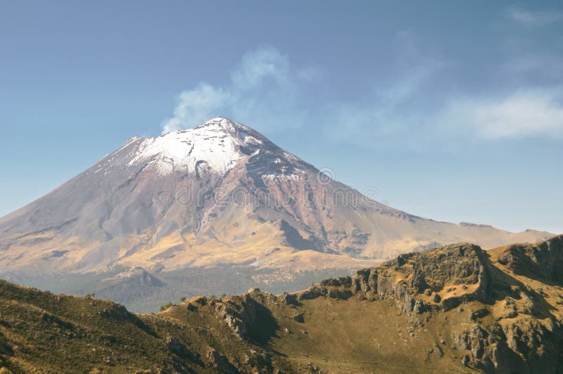 Wanderung Auf Dem Vulkan Iztaccihuatl in Mexiko Stockfoto - Bild von ...