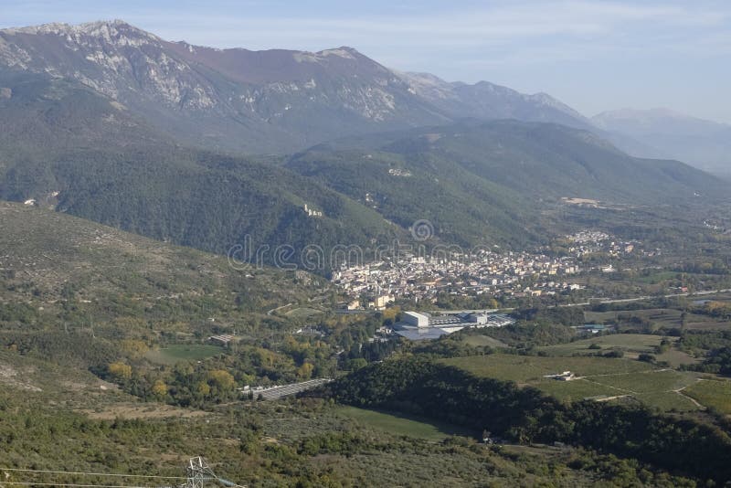Popoli from above stock image. Image of italy, building - 102291851