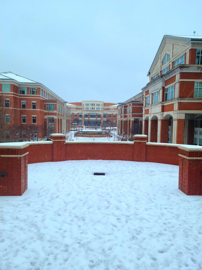 The Popp Martin Student Union at UNC Charlotte in the Snow Stock Photo ...