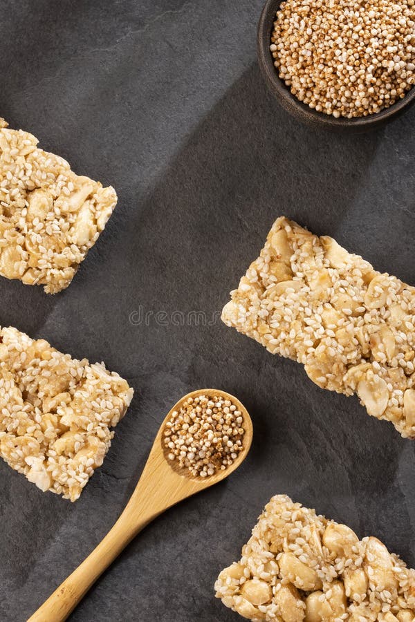 Popped Amaranth Grain and Bars - Amaranthus Stock Image - Image of ...