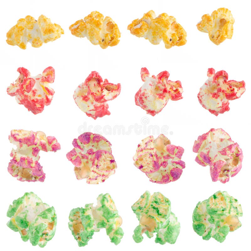 Popped Color Kernels of Pop Corn Stock Image - Image of corn ...