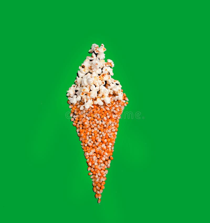 Popcorn Shaped Like an Ice-cream Stock Photo - Image of concept, like ...
