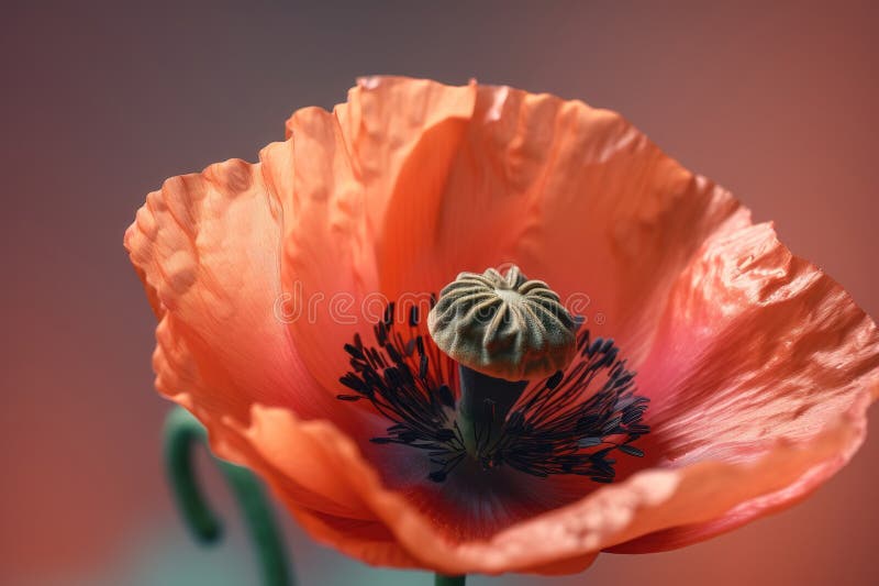 Poppy. AI generated stock illustration. Illustration of colorful ...