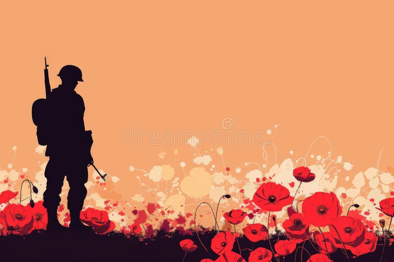 Poppy Day Concept for Memorial Day. Remembrance Day Stock Illustration ...