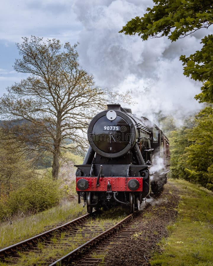 The Poppy Line Classic Steam Train Passing through Forest Trees ...