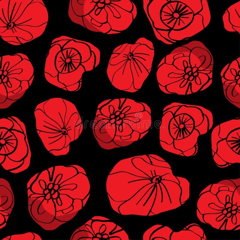Poppies for Textile Design. Poppy Seamless Pattern. Textile Print ...