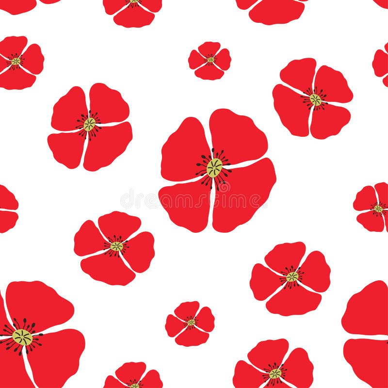Poppies for Textile Design. Poppy Seamless Pattern. Textile Print ...