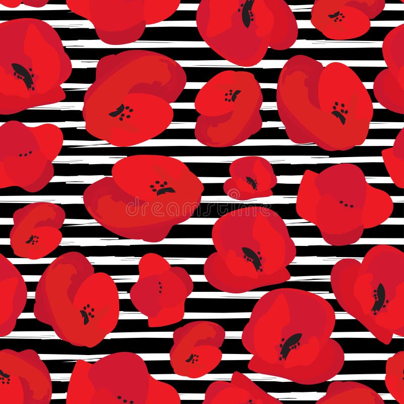 Poppy seamless pattern stock vector. Illustration of print - 67148877