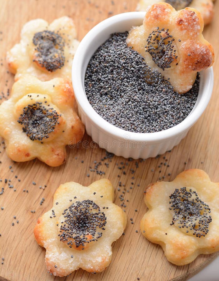 Poppy seed cookies stock image. Image of cooking, preparation - 39812361