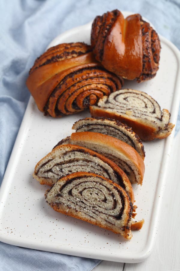 Poppy Seed Torte with Five O Clock Tea Stock Photo - Image of food ...