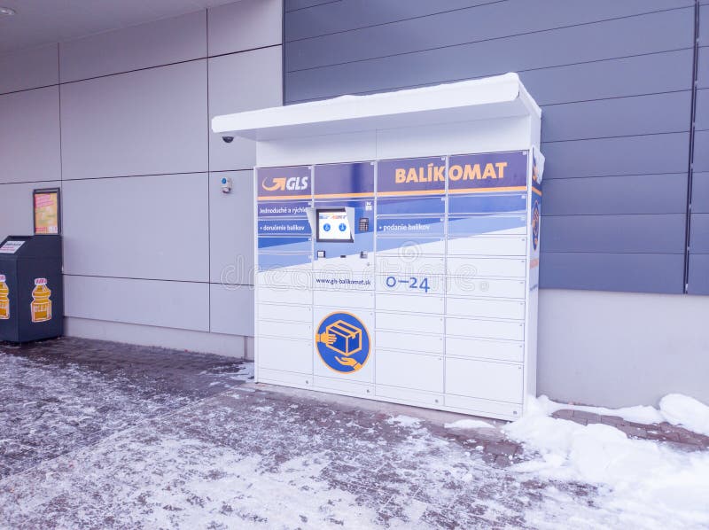 GLS parcel locker editorial stock image. Image of slovakia - 240980549