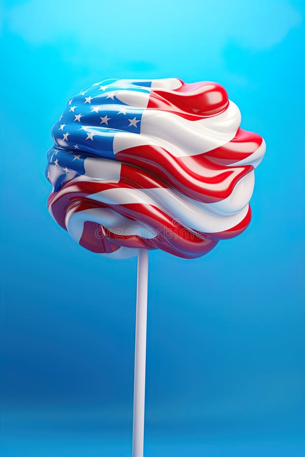 Popsickle in Colors of American Flag. Generative Ai Stock Image - Image ...