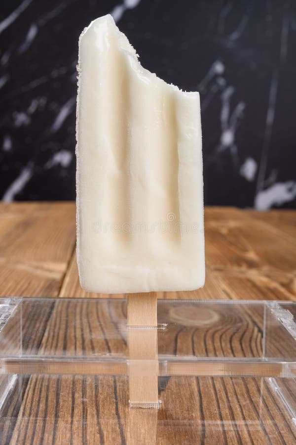 Popsicle with big bite stock image. Image of food, freeze - 159661667