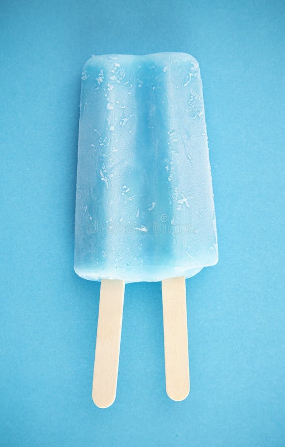 Popsicle on a Blue Background Stock Image - Image of sweet, frosty ...