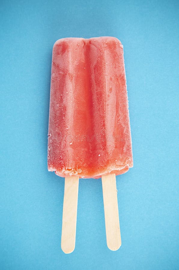 Popsicle on a Blue Background Stock Photo - Image of dessert, lolly ...