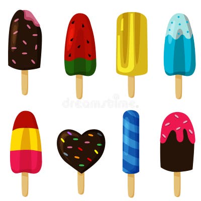 Popsicle Collection Element Set Stock Vector - Illustration of bright ...