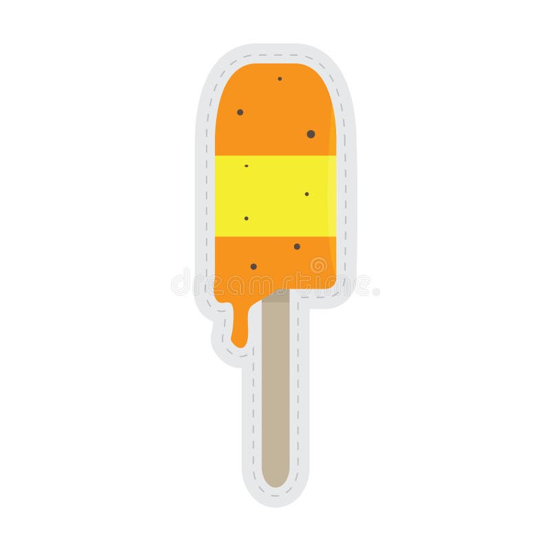 Popsicle dotted sticker stock vector. Illustration of cartoon - 146971693