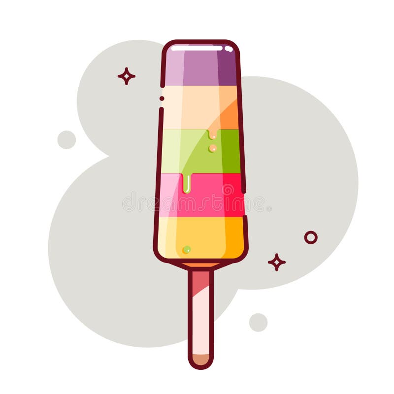 Popsicle Icon Vector Colorful Popsicle Icon Candy Icon Candy Vector Popsicle Vector Stock