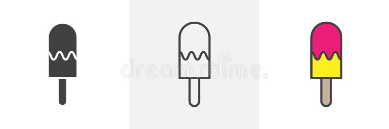 Popsicle icon vector stock vector. Illustration of poster - 348469272