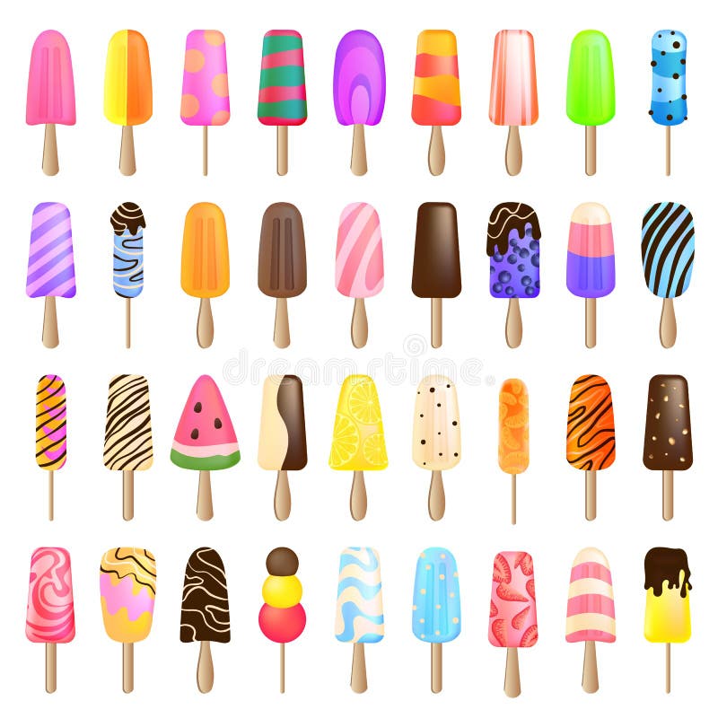 Fudge Popsicle Cartoon Illustration Stock Vector - Illustration of ...