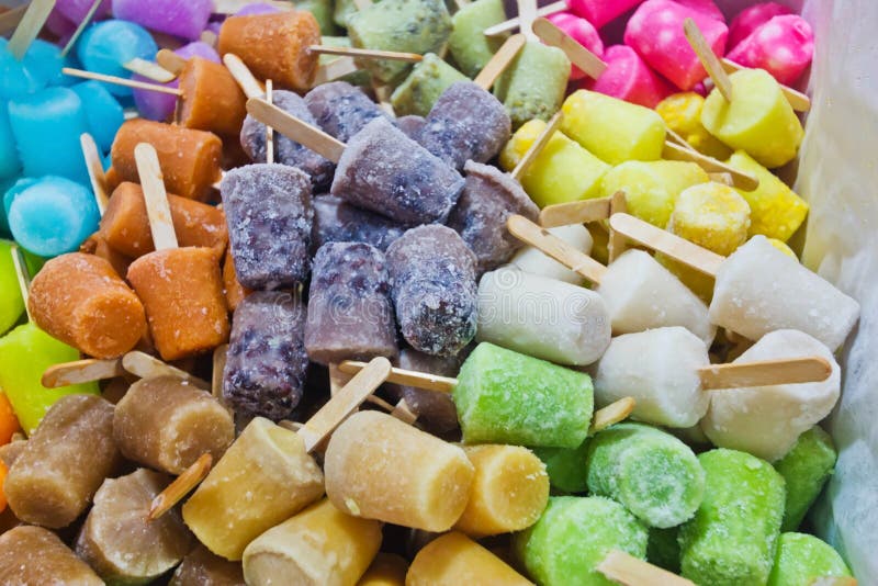 Popsicle for Sale at Thailand Stock Photo - Image of cream, eating ...