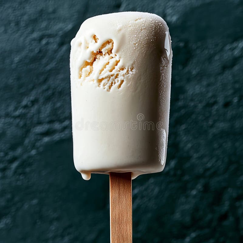 A Popsicle on a Stick with a Bite Taken Out of it Stock Image - Image ...