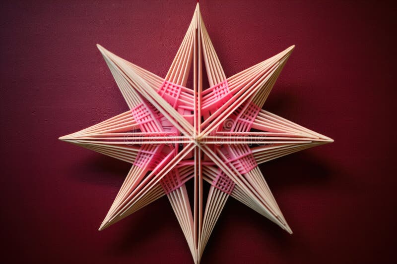 Popsicle Stick Star of David Fashioned into a Wall Decoration Stock ...