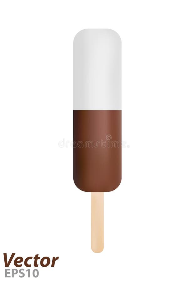 Popsicle on a Stick in Vector. Stock Vector - Illustration of sweet ...
