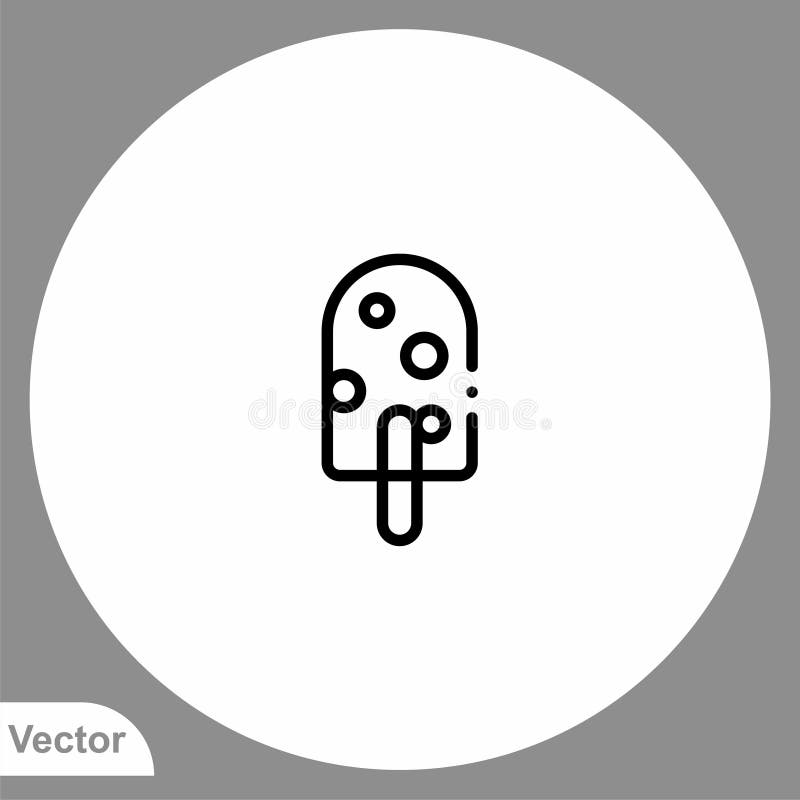 Popsicle Vector Icon Sign Symbol Stock Vector - Illustration of cone ...