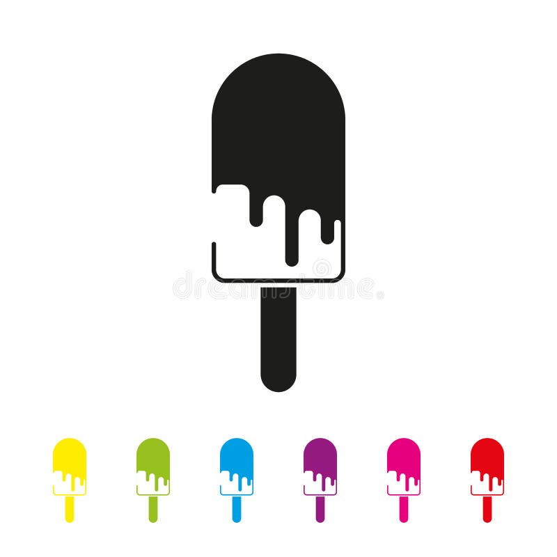 Popsicle Vector Icon , Seven Color Versions Stock Vector - Illustration ...