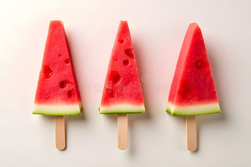 The Popsicles Made from Bright Red Watermelon Stock Image - Image of ...