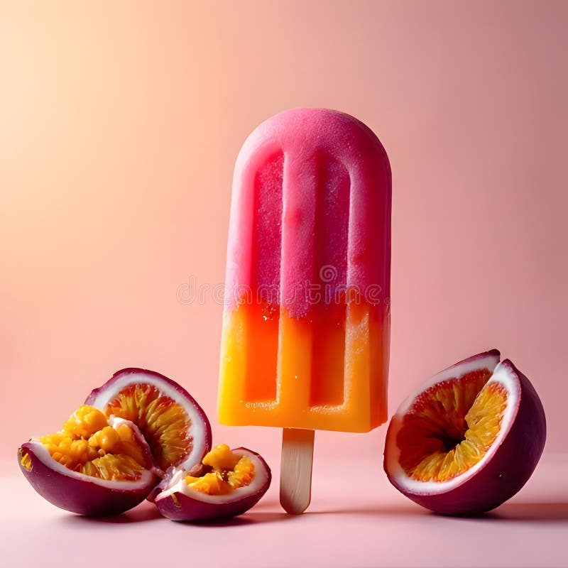 The Popsicles and Passion Fruit Stock Image - Image of exotic, kiwi: 381411939