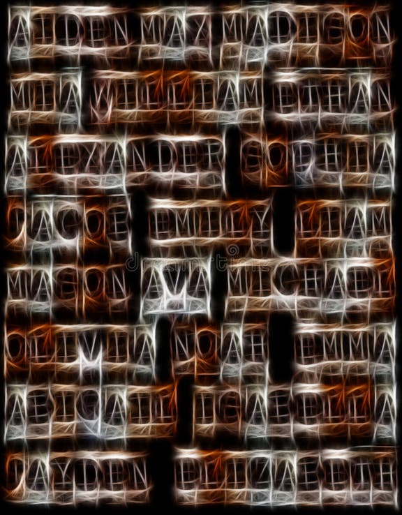 Popular Baby Names Background Stock Photo - Image of girls, alexander ...