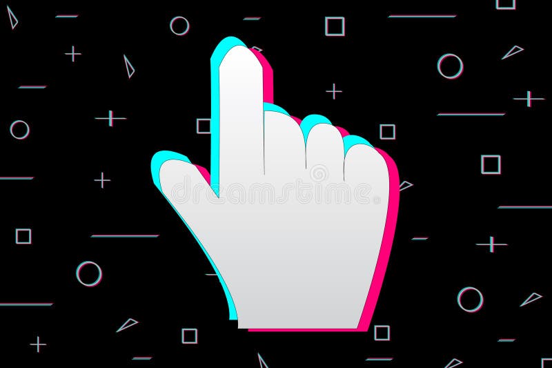 Popular Background with a Hand and Finger Pointer. Social Networks and ...