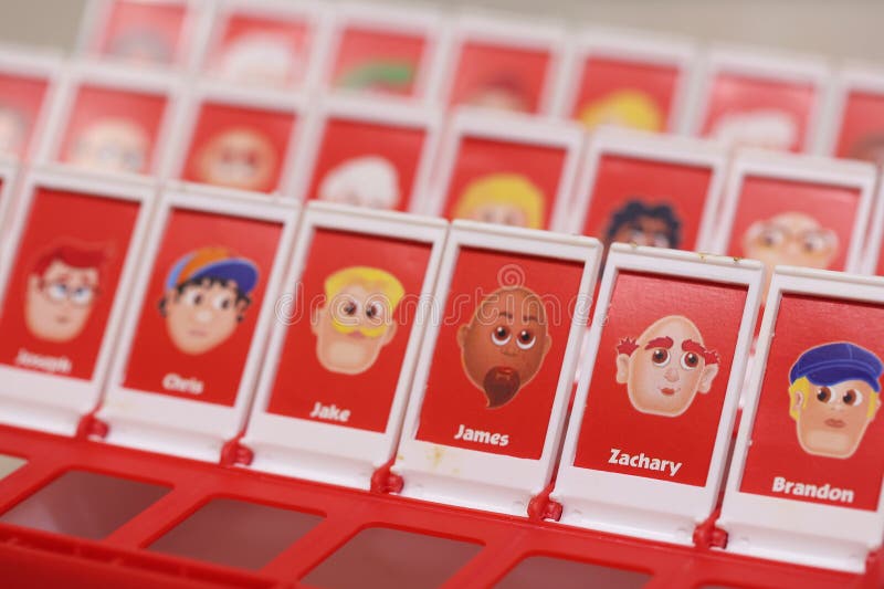 Guess who board game editorial image. Image of faces - 306866830
