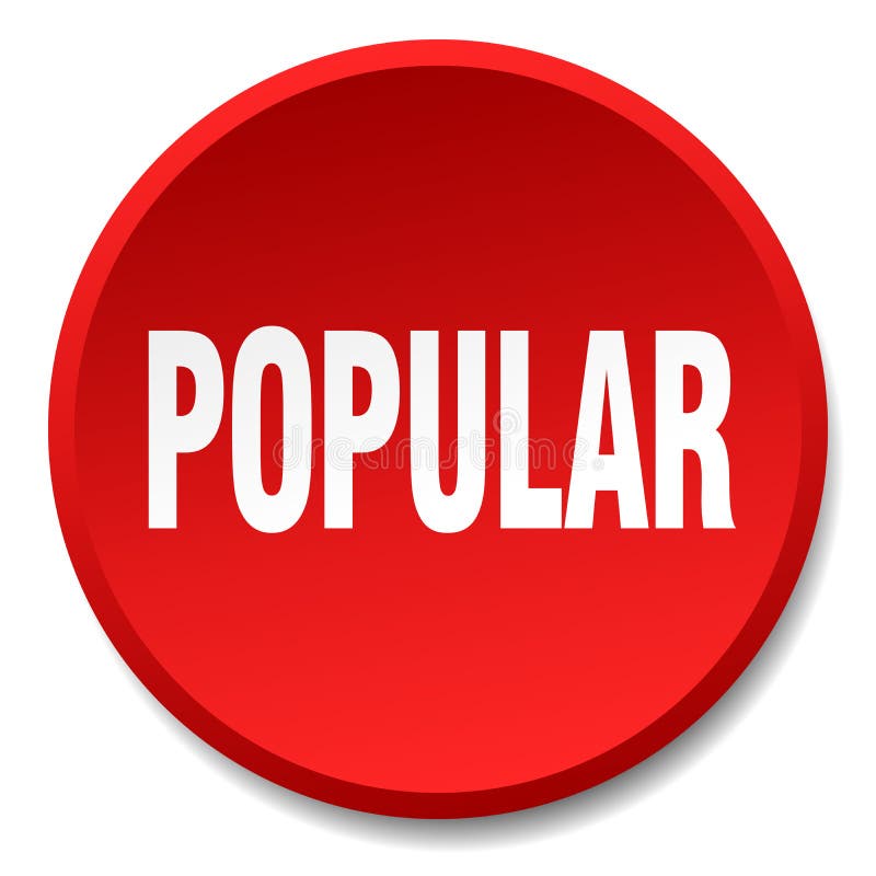 Popular button stock vector. Illustration of shadow - 122792042