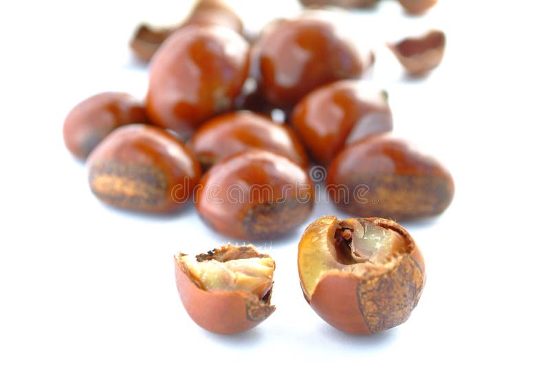 Popular Chinese Snack Stir Fried Chestnuts Stock Image - Image of open ...
