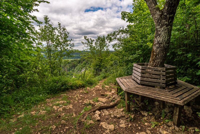 Popular Circular Hiking Trail between Fridingen and Beuron Stock Image ...
