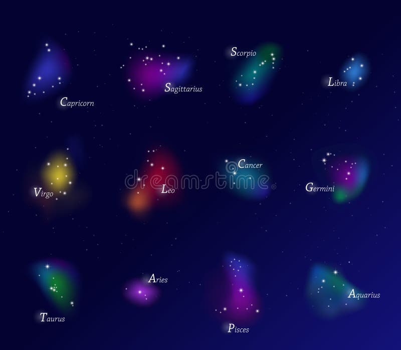 Popular constellations stock vector. Illustration of background - 89007661