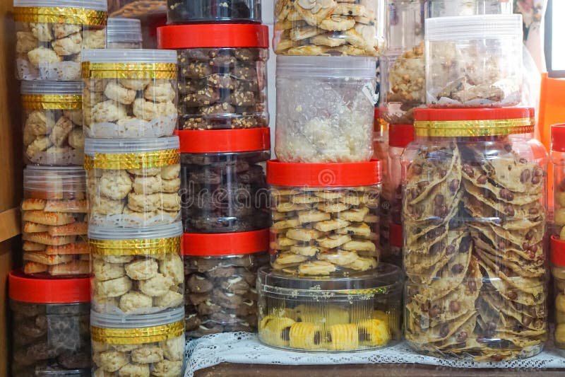 Raya Cookies in Containers stock image. Image of bake - 372491523