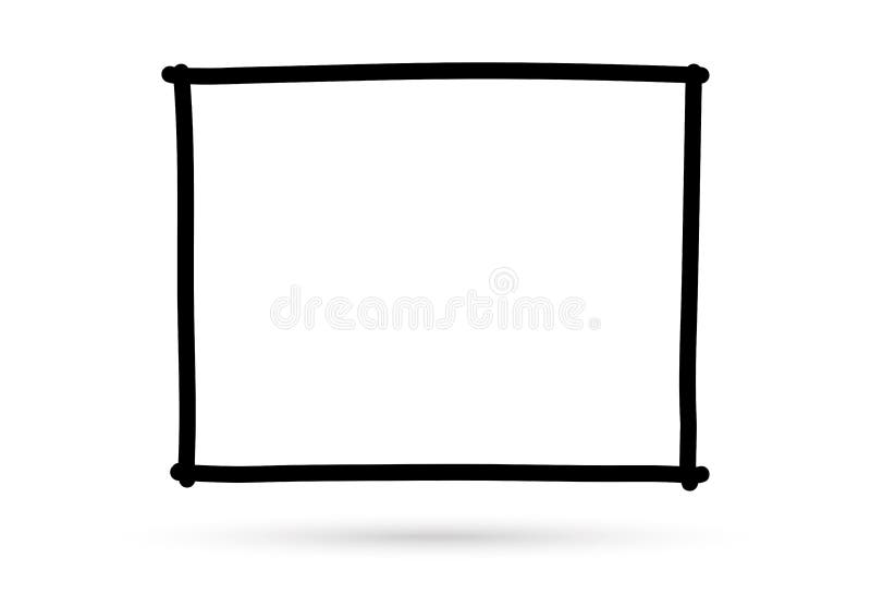 Popular Drawing Square Border Frame Sign Symbol Isolated Stock Vector ...