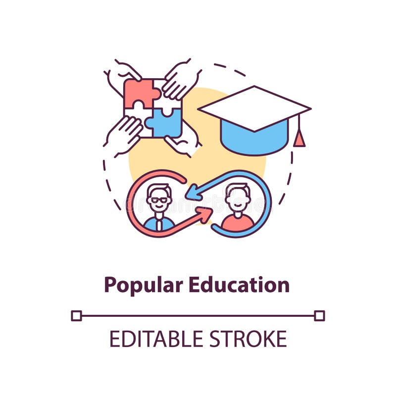 Popular Education Concept Icon Stock Vector - Illustration of awareness ...