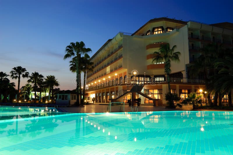 Hotel by night stock image. Image of hotel, palais, lights - 22313317