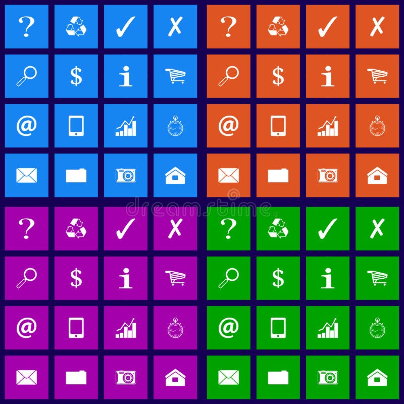 Popular icons set stock illustration. Illustration of search - 37405393