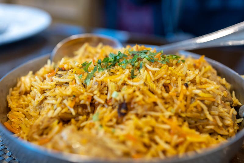 Popular India Food Mughlai Biryani Stock Photo - Image of rice, food ...